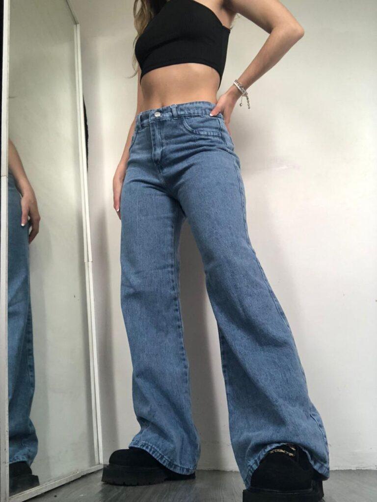 Wide Leg Celeste Nevado Rígido - DivasFlores